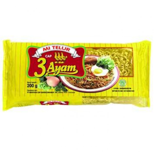 Mega Swalayan - 3AYAM MI TELUR KUNING 200G X 20