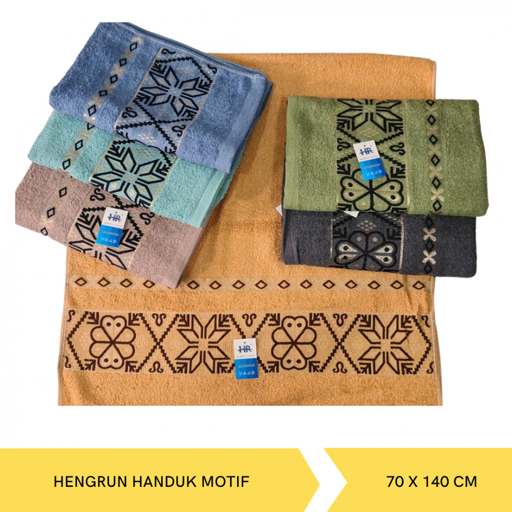 Mega Swalayan - HENGRUN HANDUK MOTIF 70 X 140CM