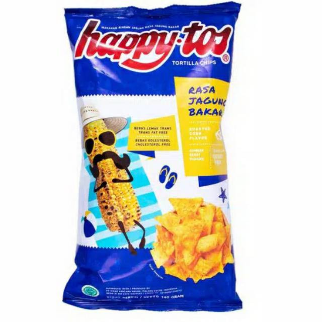 Mega Swalayan - HAPPY TOS JAGUNG BAKAR 140G X 16