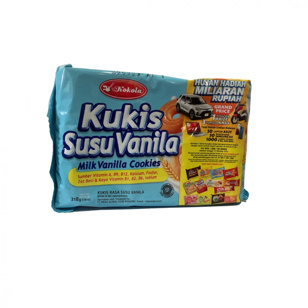 Mega Swalayan - KOKOLA COOKIES VANILA 218G X 24