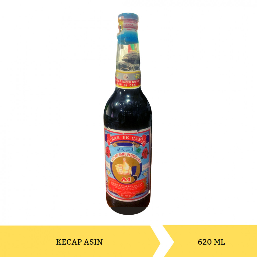 Mega Swalayan - A1 KECAP ASIN BAN EK CAN 620ML X 12