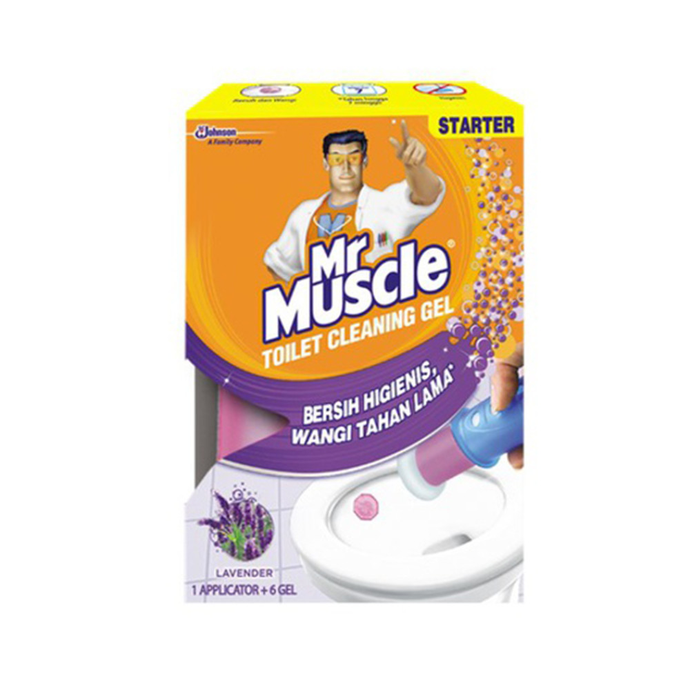 Mega Swalayan - MR MUSCLE TOILET CLEAN GEL LAVENDER STARTER 36ML X 12