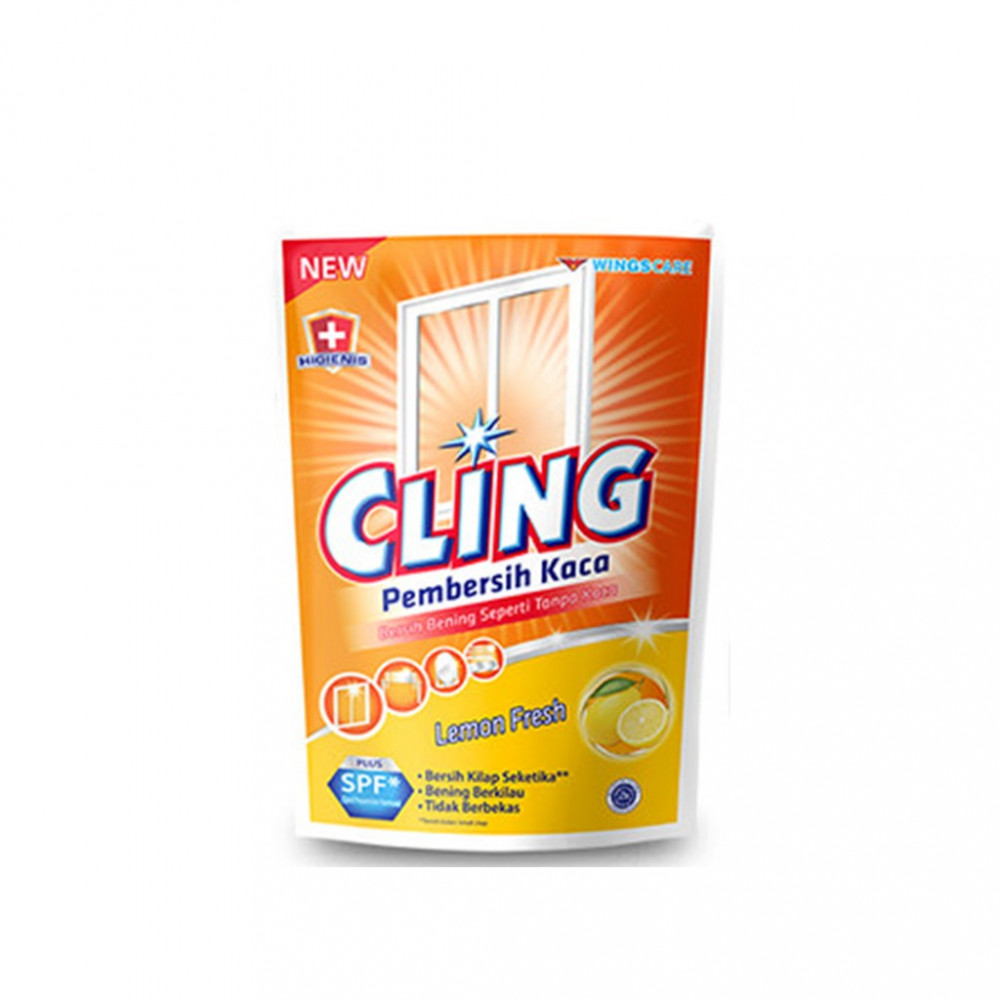 Mega Swalayan - CLING GLASS CLEANER LEMON POUCH 425MLX12