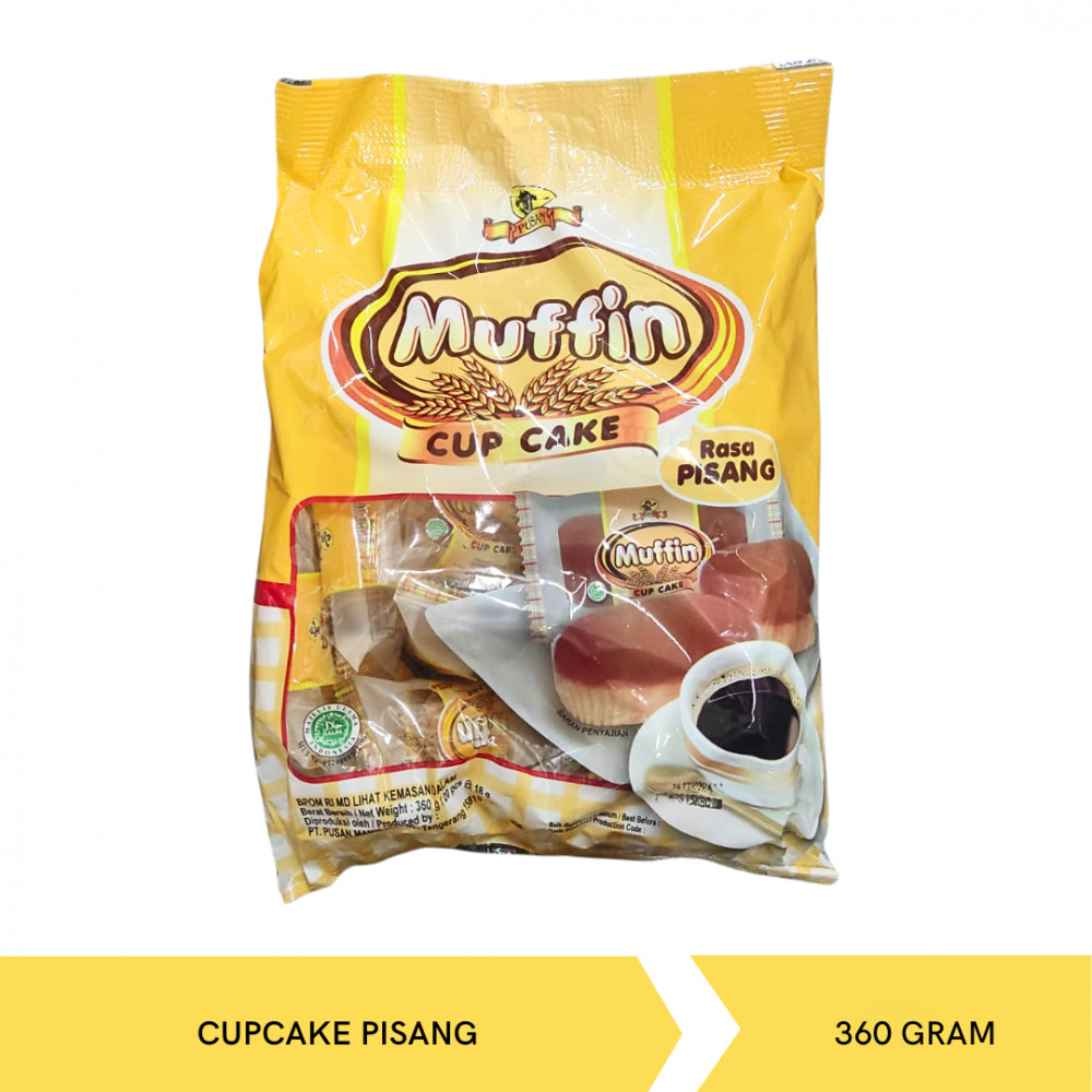 Mega Swalayan - PUSAN MUFFIN CUPCAKE PISANG 360G X 8