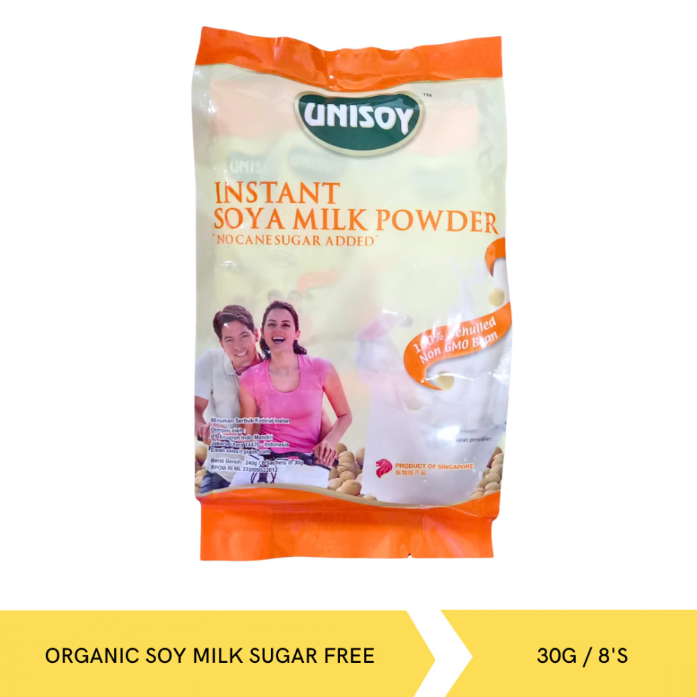 Mega Swalayan - UNISOY ORGANIC SOY MILK SUGAR FREE 30G/8`SX 40