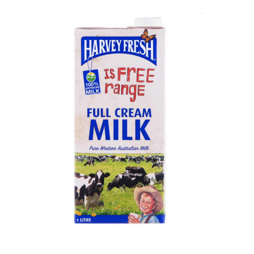 Mega Swalayan - HARVEY FRESH UHT 1L FULL CREAM MILK AUSSIE X 12