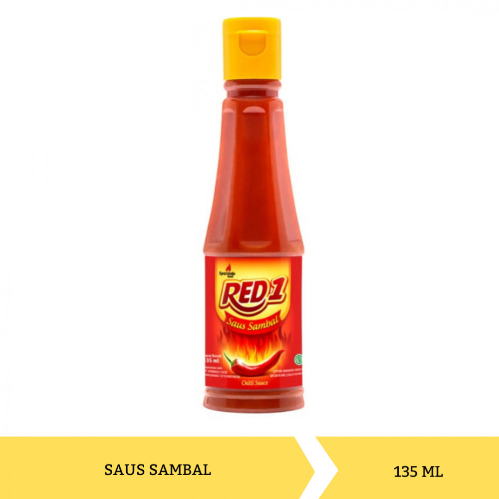 Mega Swalayan - RED-1 SAUS SAMBAL BTL 135ML X 24