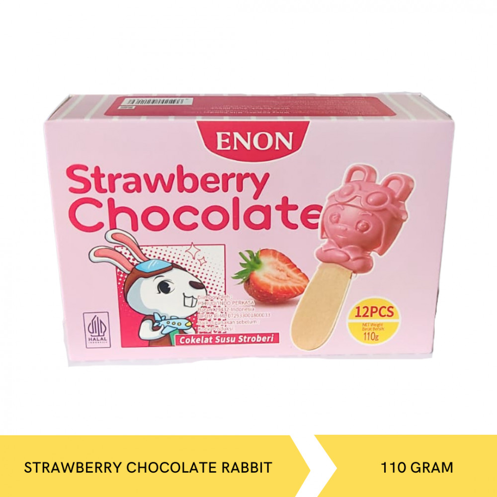 Mega Swalayan - ENON STRAW CHOCO RABBIT 110G X 24