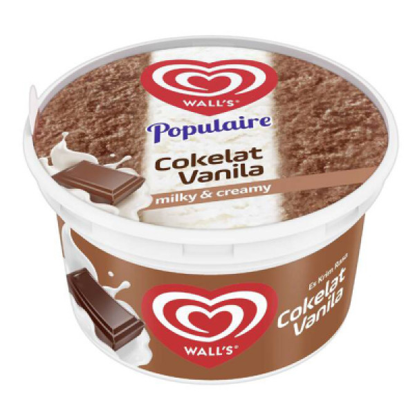Mega Swalayan - WALLS POPULAIRE COKELAT VANILA 90MLX40