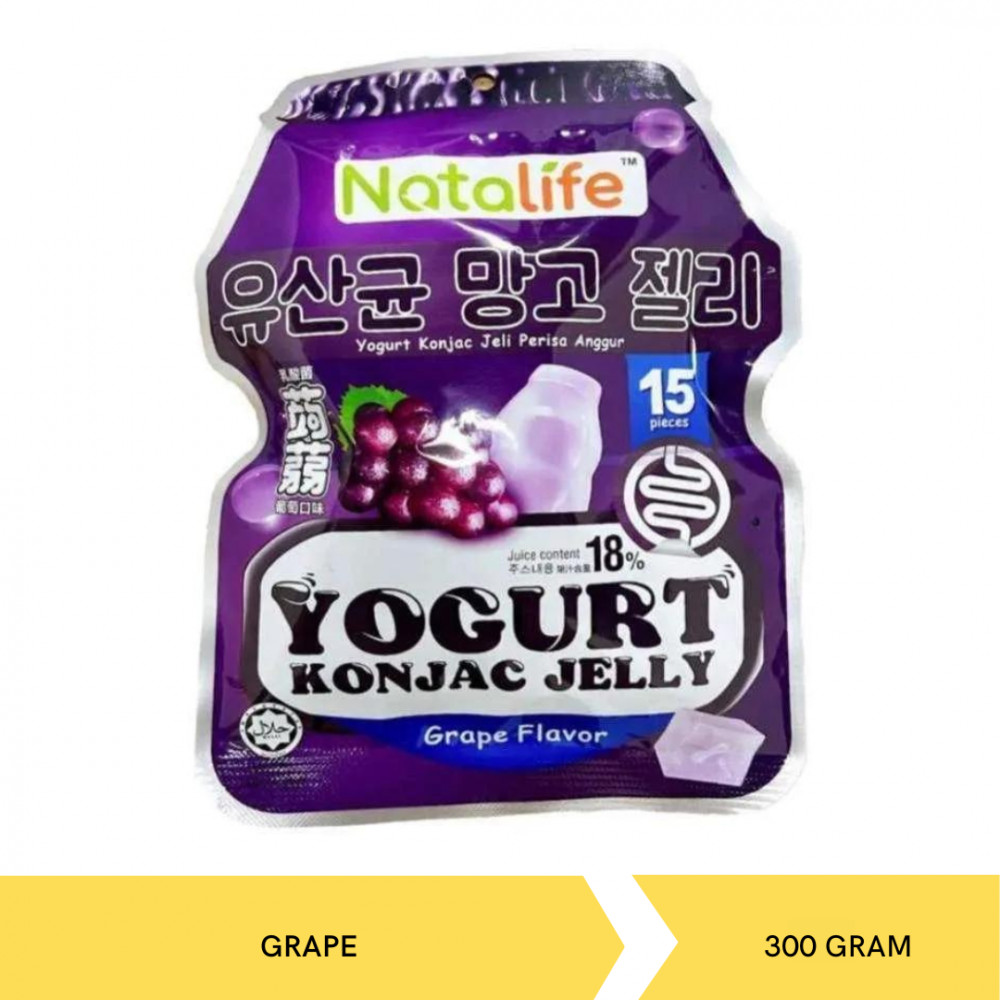 Mega Swalayan - NATALIFE YOGURT KONJAC JELLY GRAPE 300GX24