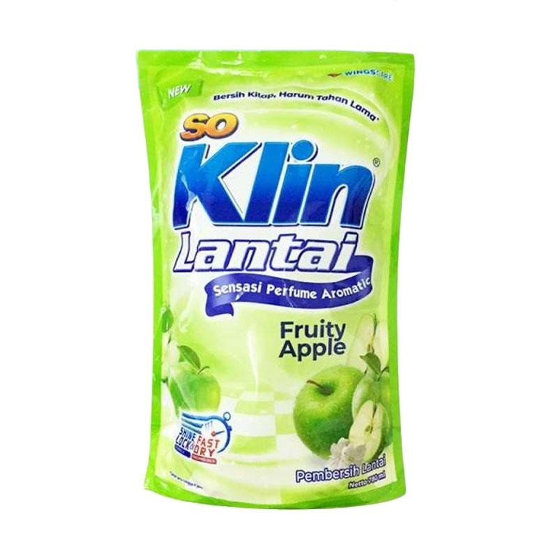 Mega Swalayan - SOKLIN FLOOR FRUITY APPLE POUCH 770ML X 12