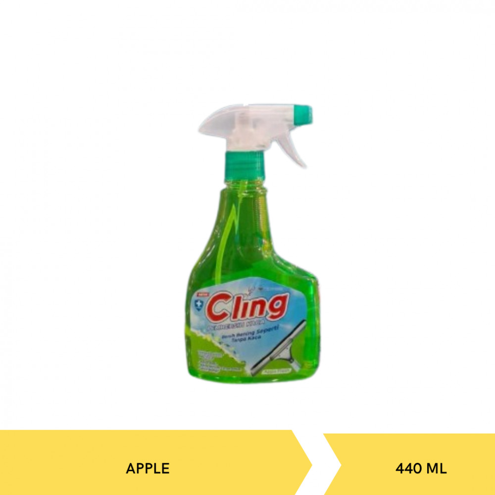 Mega Swalayan - CLING GLASS CLEANER APPLE PUMP 440ML X 12