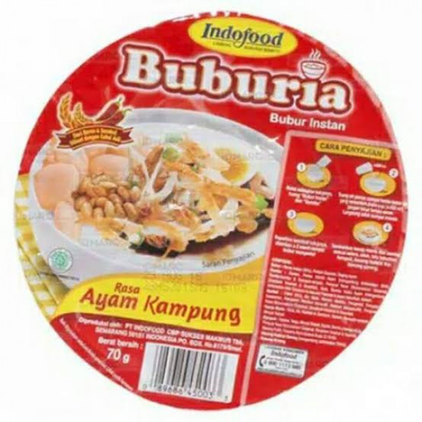 Mega Swalayan - INDOFOOD BUBURIA 70G AYAM KAMPUNG BOWL X 24