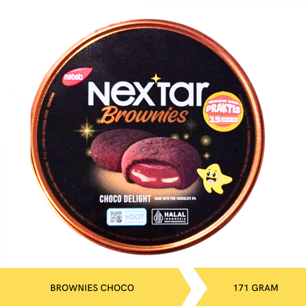 Mega Swalayan - NEXTAR BROWNIES CHOCO TIN 171G X 12