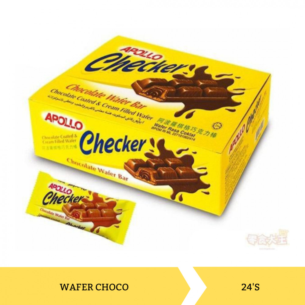 Mega Swalayan - APOLLO CHECKER CHOCO KUNING 18G/24SX 12 #1788