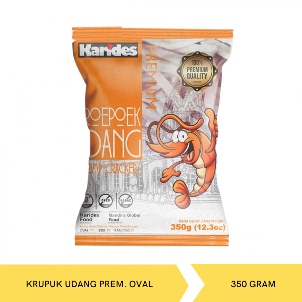 Mega Swalayan - KARIDES KRUPUK UDANG PREM OVAL 350G X 24