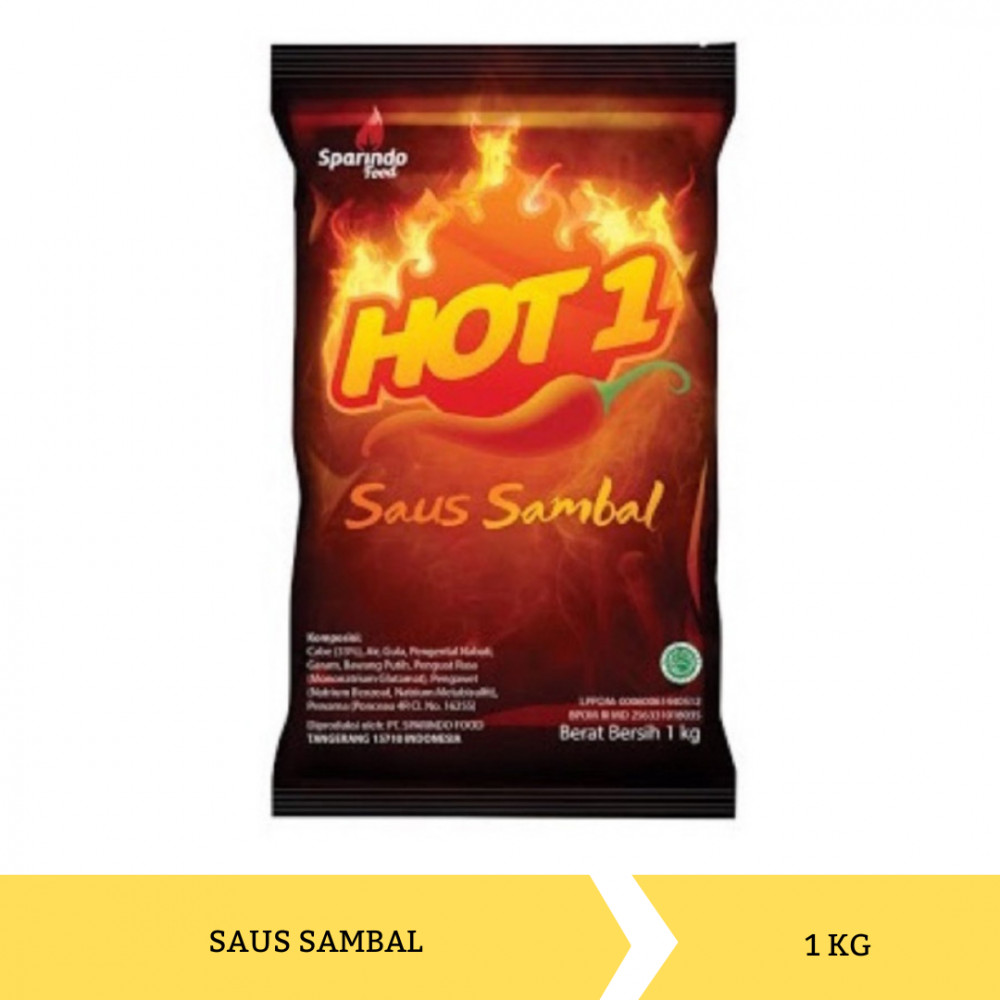 Mega Swalayan - HOT-1 SAUS SAMBAL PILLOW 1KG X 10