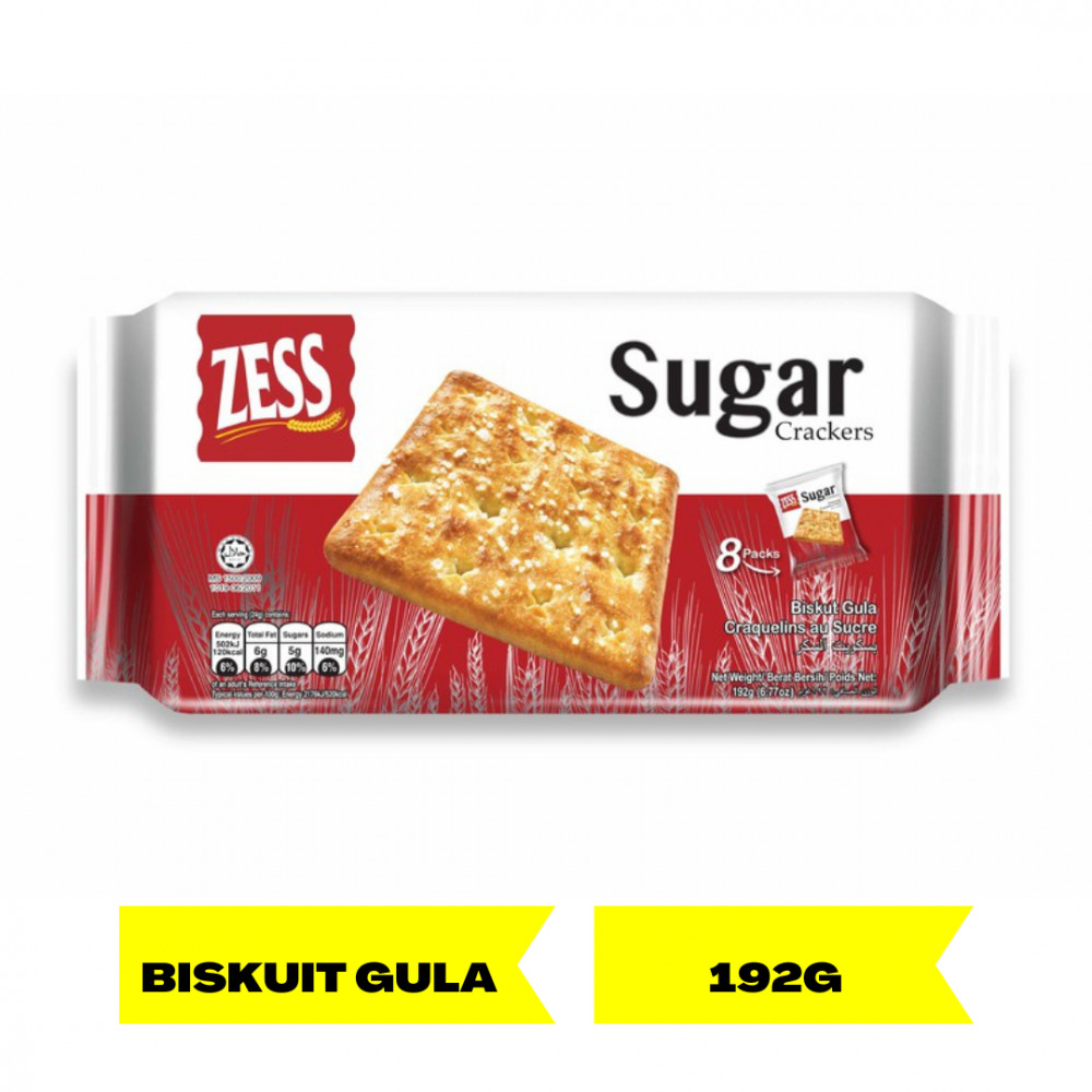 Mega Swalayan - ZESS SUGAR CREAM CRACKERS 192G X 24