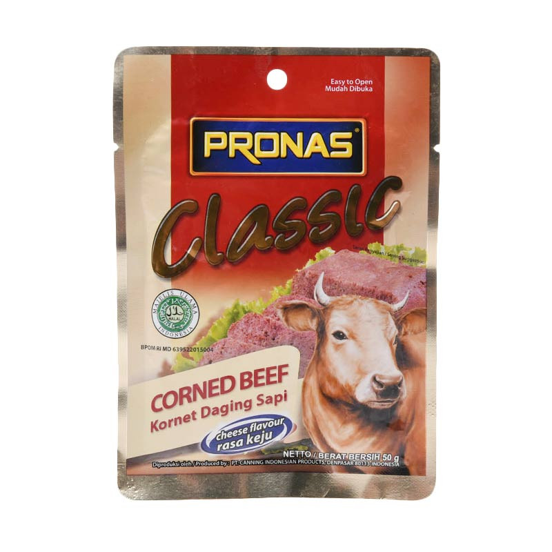 Mega Swalayan - PRONAS CORNED BEEF CHEESE 50G X 12