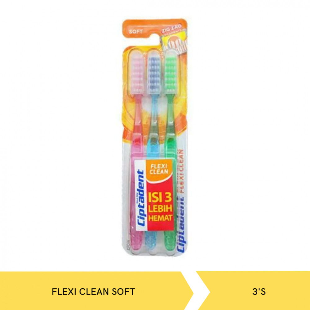 Mega Swalayan - CIPTADENT T.BRUSH FLEXI CLEAN SOFT 3`S