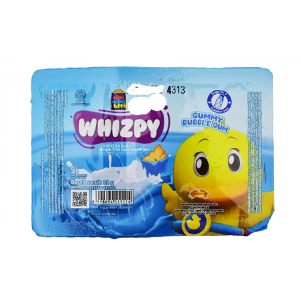 Mega Swalayan - WHIZPY KREKERS SUSU GUMMY BUBBLE GUM 22G X 36
