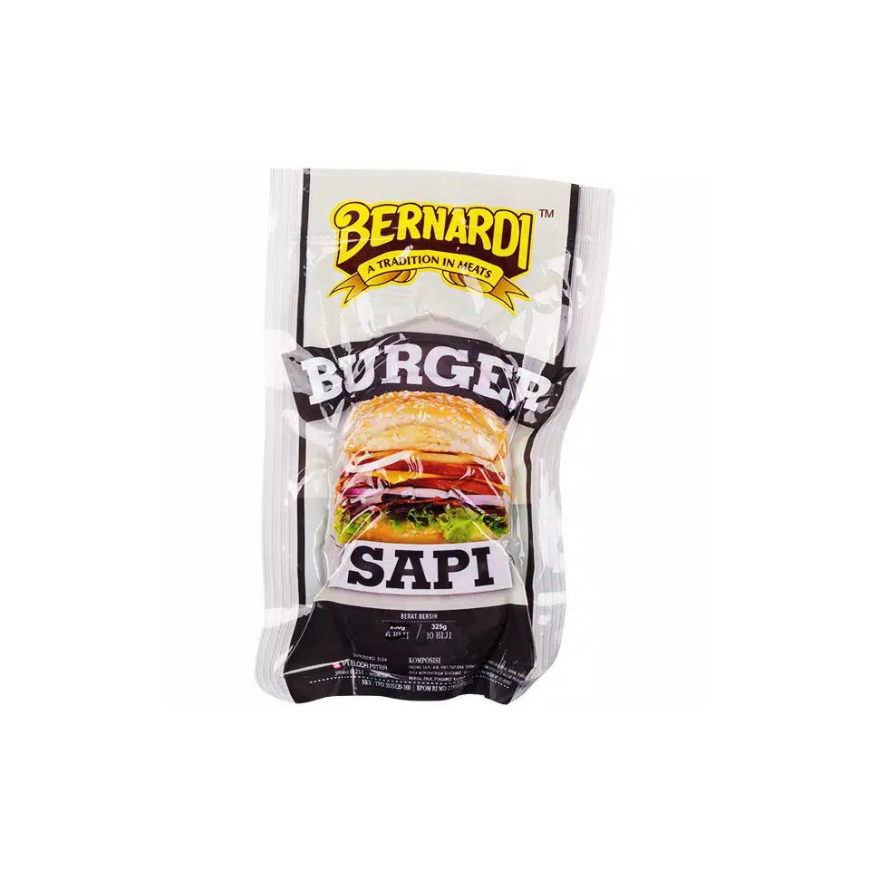 Mega Swalayan - BERNARDI BEEF BURGER 325G X10