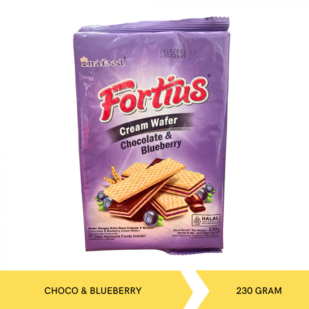Mega Swalayan - INAFOOD FORTIUS WFR CHOCO BLUEBERRY 230G X 10
