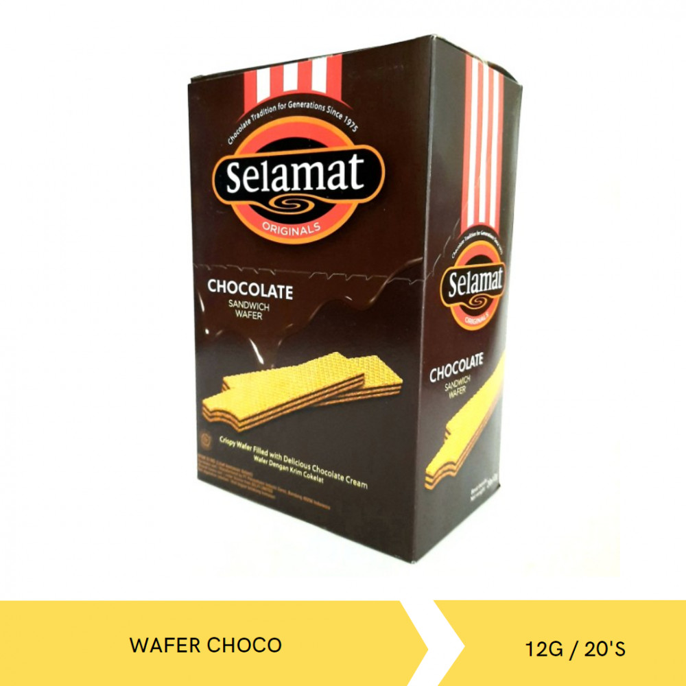 Mega Swalayan - SELAMAT SANDWICH WAFER CHOCO 12G/20S X 6
