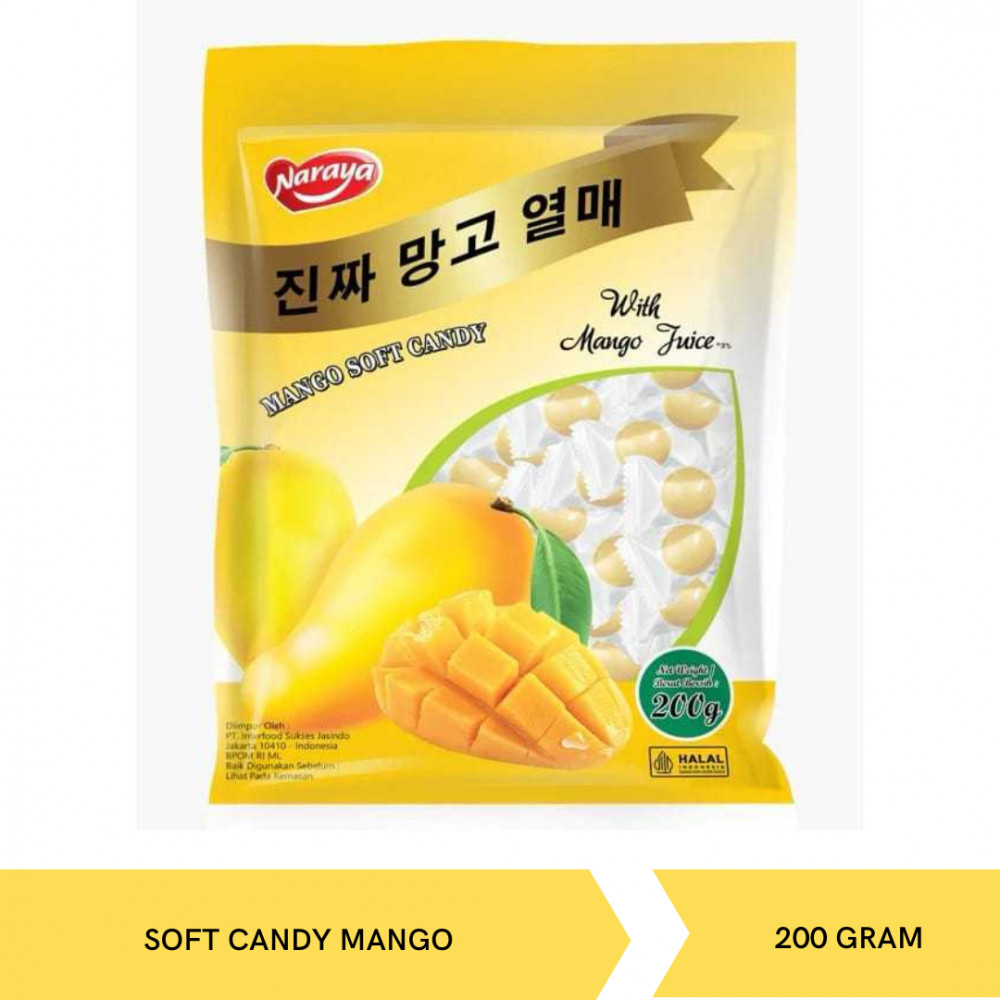 Mega Swalayan - NARAYA SOFT CANDY MANGO 200G X24