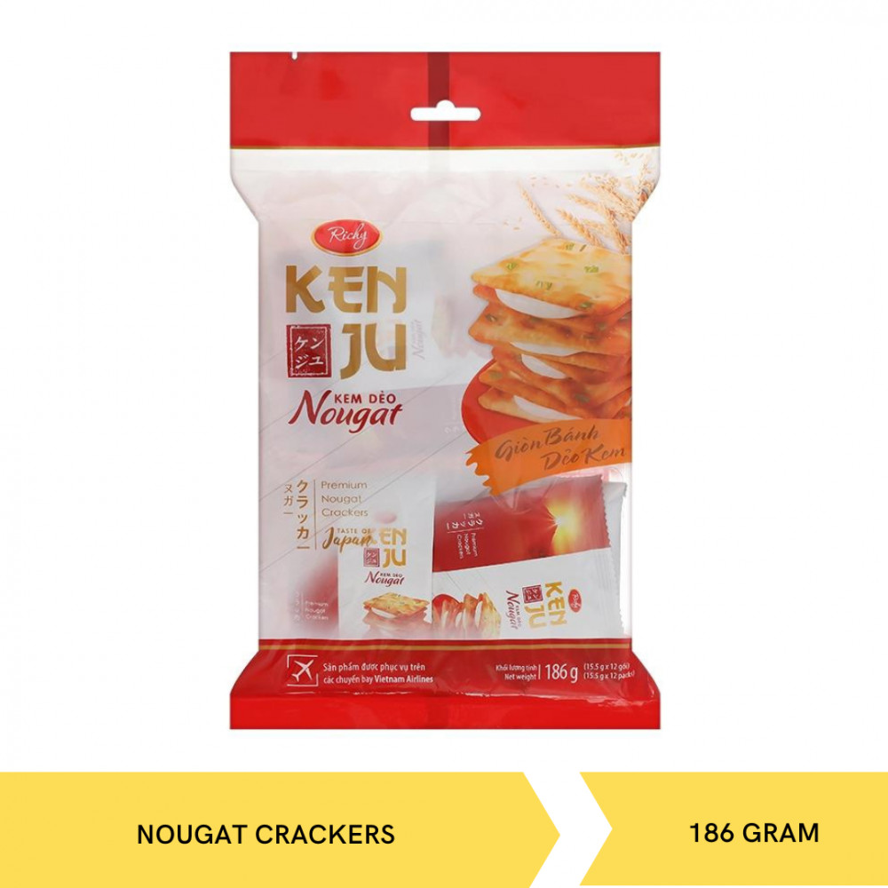 Mega Swalayan - RICHY KENJU NOUGAT CRACKERS 186G X 18