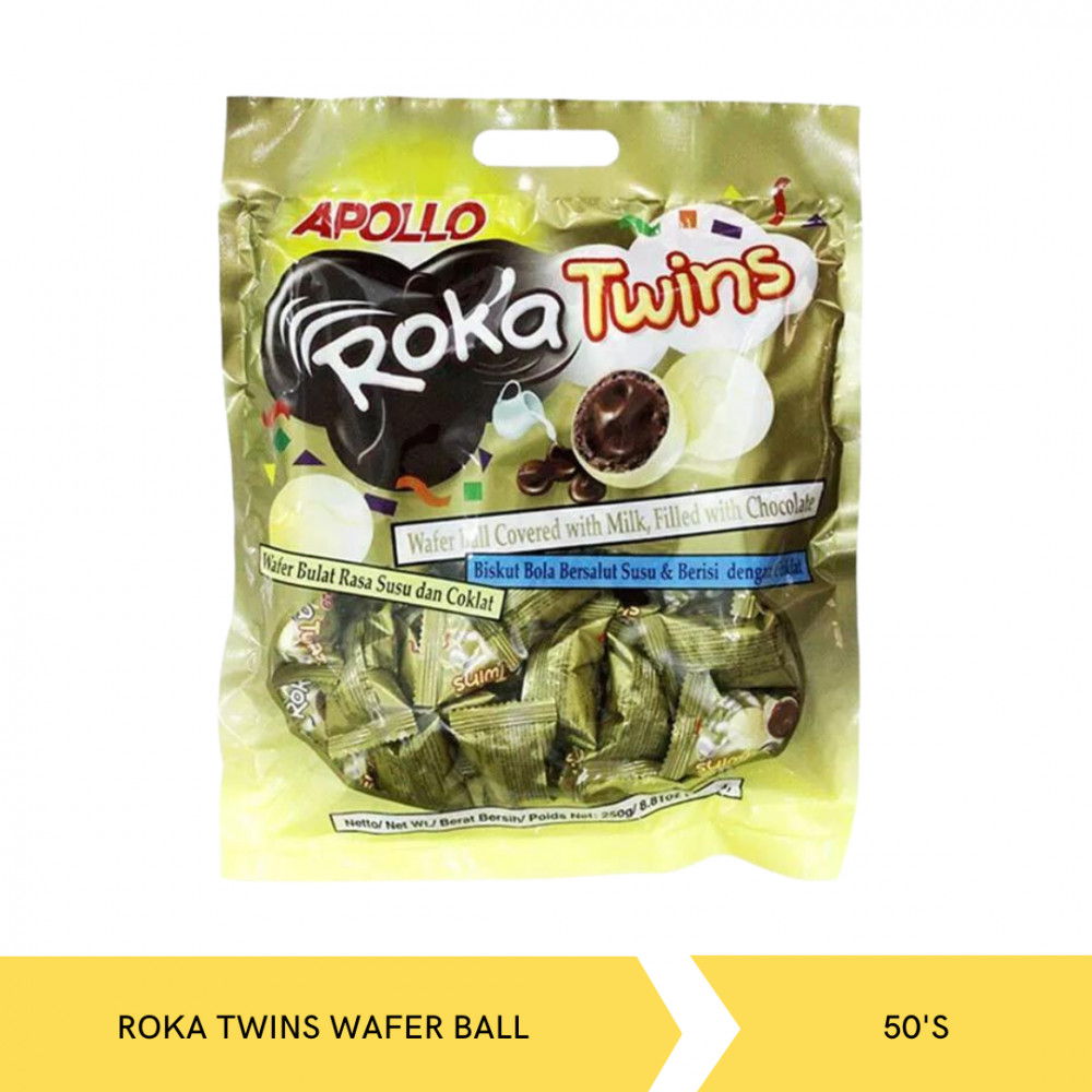 Mega Swalayan - APOLLO ROKA TWINS WAFER BALL 250G 50S X 16 #1078G