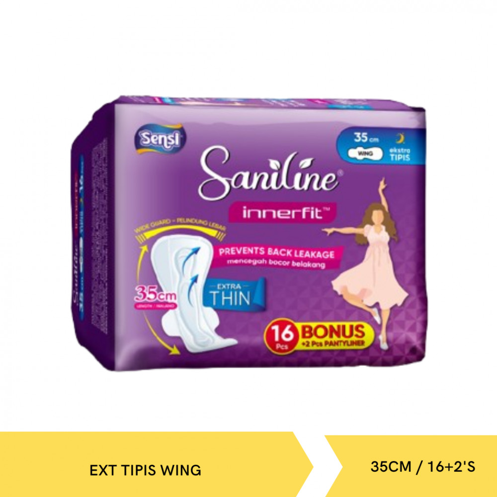 Mega Swalayan - SENSI SANILINE EXT TIPIS WING 35CM/16+2`SX18