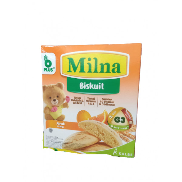 Mega Swalayan - MILNA BISCUIT 6+ JERUK 130G
