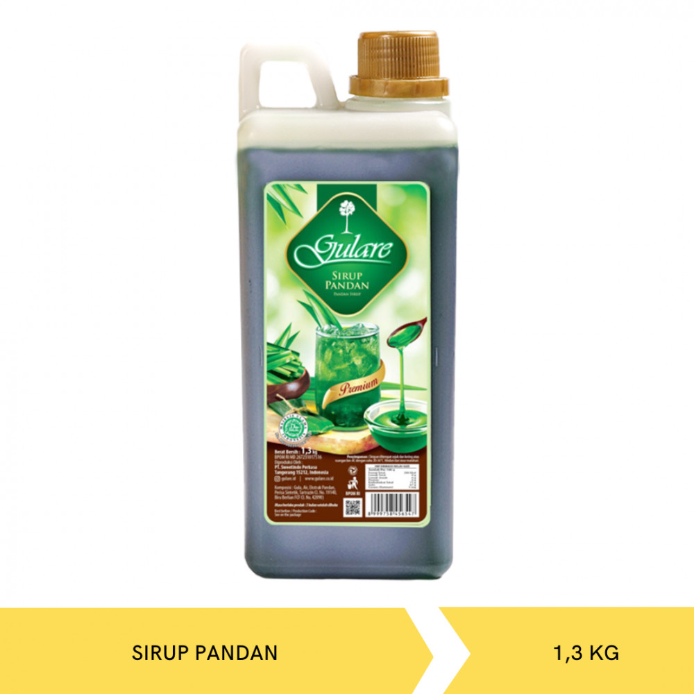 Mega Swalayan - GULARE SIRUP PANDAN 1.3KG X 12