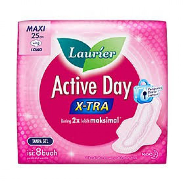 Mega Swalayan - LAURIER ACTIVE DAY XTRA MAXI WING 25CM/8`S