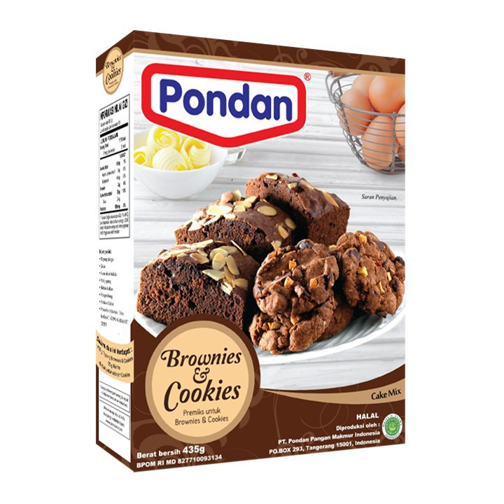 Mega Swalayan - PONDAN BROWNIES&COOKIES MIX 435G