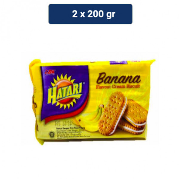 Mega Swalayan - HATARI BISCUIT BANANA CREAM 190G X 21