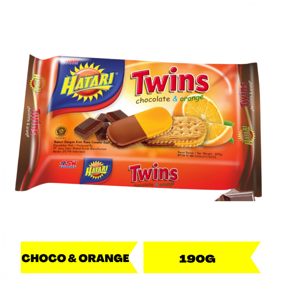 Mega Swalayan - HATARI TWINS CHOCO ORANGE 190G X 21