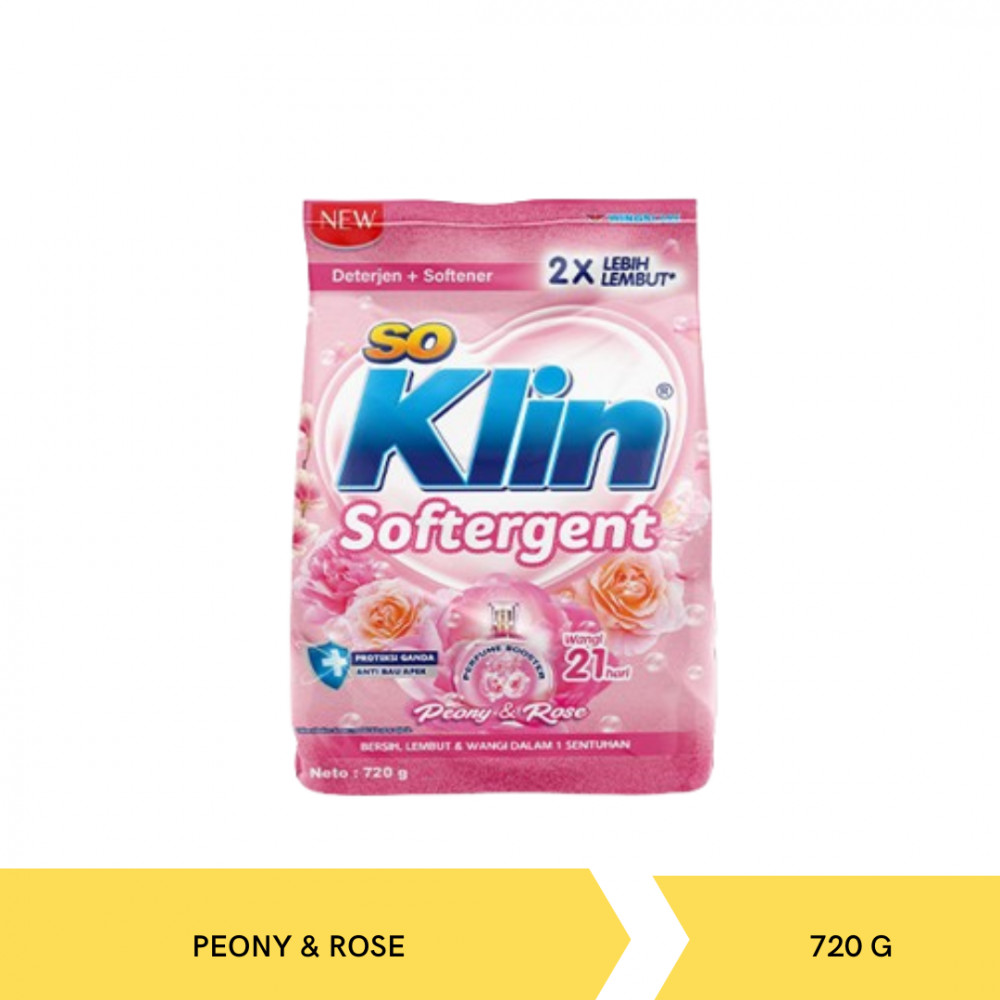 Mega Swalayan - SOKLIN SOFTERGENT PEONY&ROSE 720G X 12