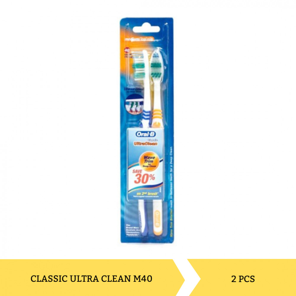 Mega Swalayan - ORAL B T.BRUSH CLASSIC ULTRA CLEAN 2`S M40