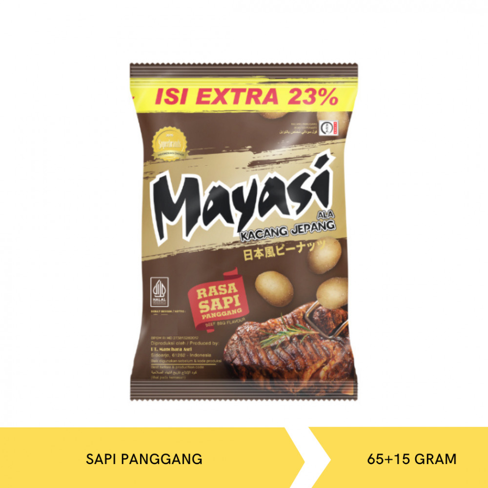 Mega Swalayan - MAYASI KACANG JEPANG BBQ 65+15G X 40