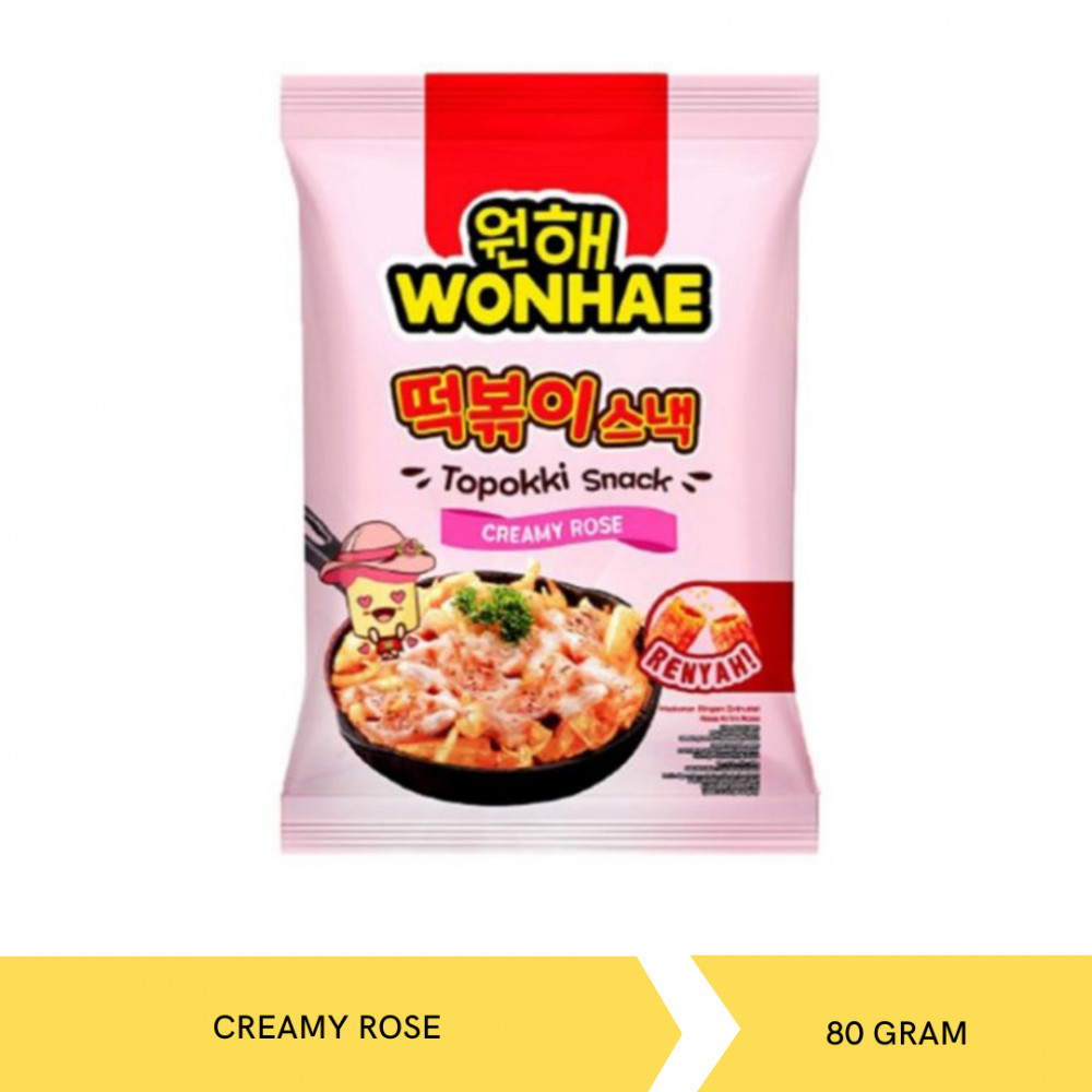 Mega Swalayan - WONHAE TOPOKKI SNACK CREAMY ROSE 80G X 40