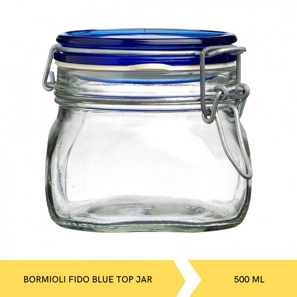 Mega Swalayan - BORMIOLI FIDO BLUE TOP JAR 500ML