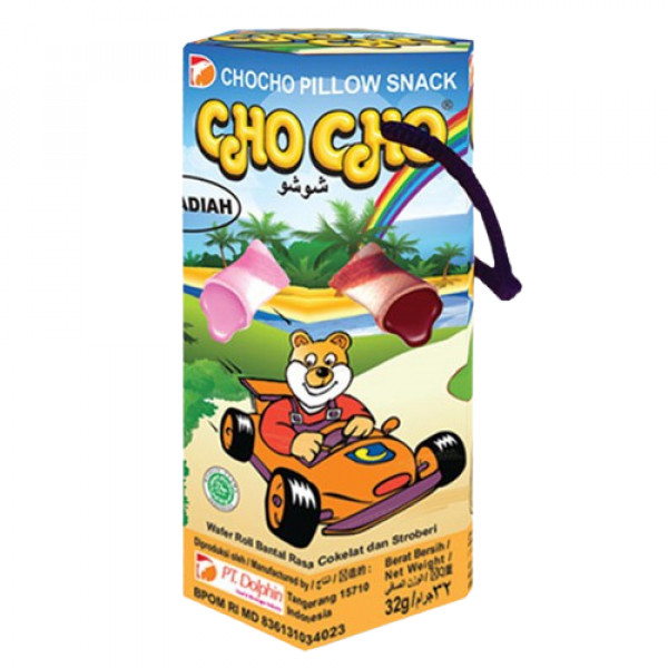 Mega Swalayan - CHOCHO PILLOW SNACK CHOCO STRAW KTK 32G - DNR