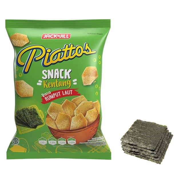 Mega Swalayan - PIATTOS SNACK KENTANG RUMPUT LAUT 68G X 30