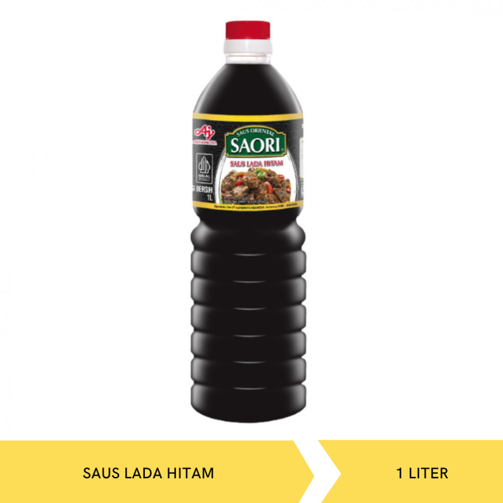 Mega Swalayan - SAORI SAUS LADA HITAM 1L X 6