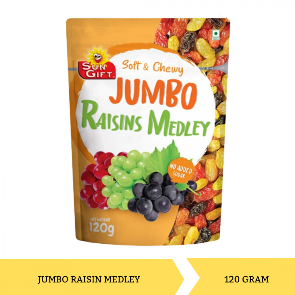 Mega Swalayan - SUN GIFT JUMBO RAISINS MEDLEY 120G X 36