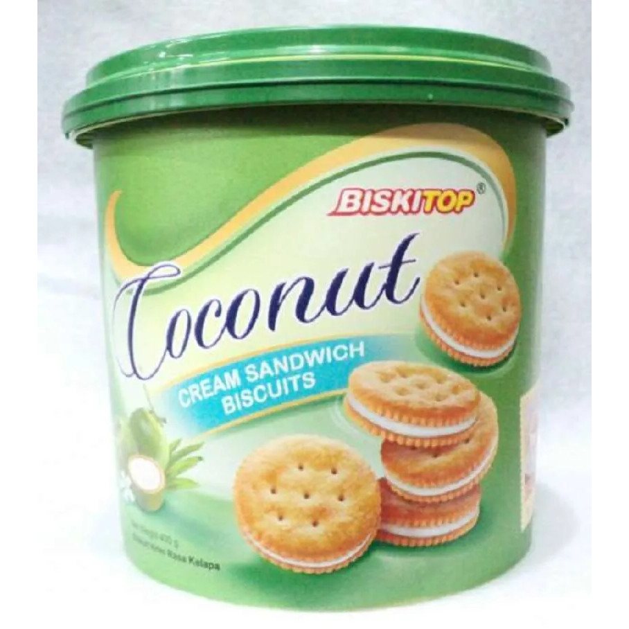 Mega Swalayan - BISKITOP BISCUIT COCONUT PAIL 400GX6