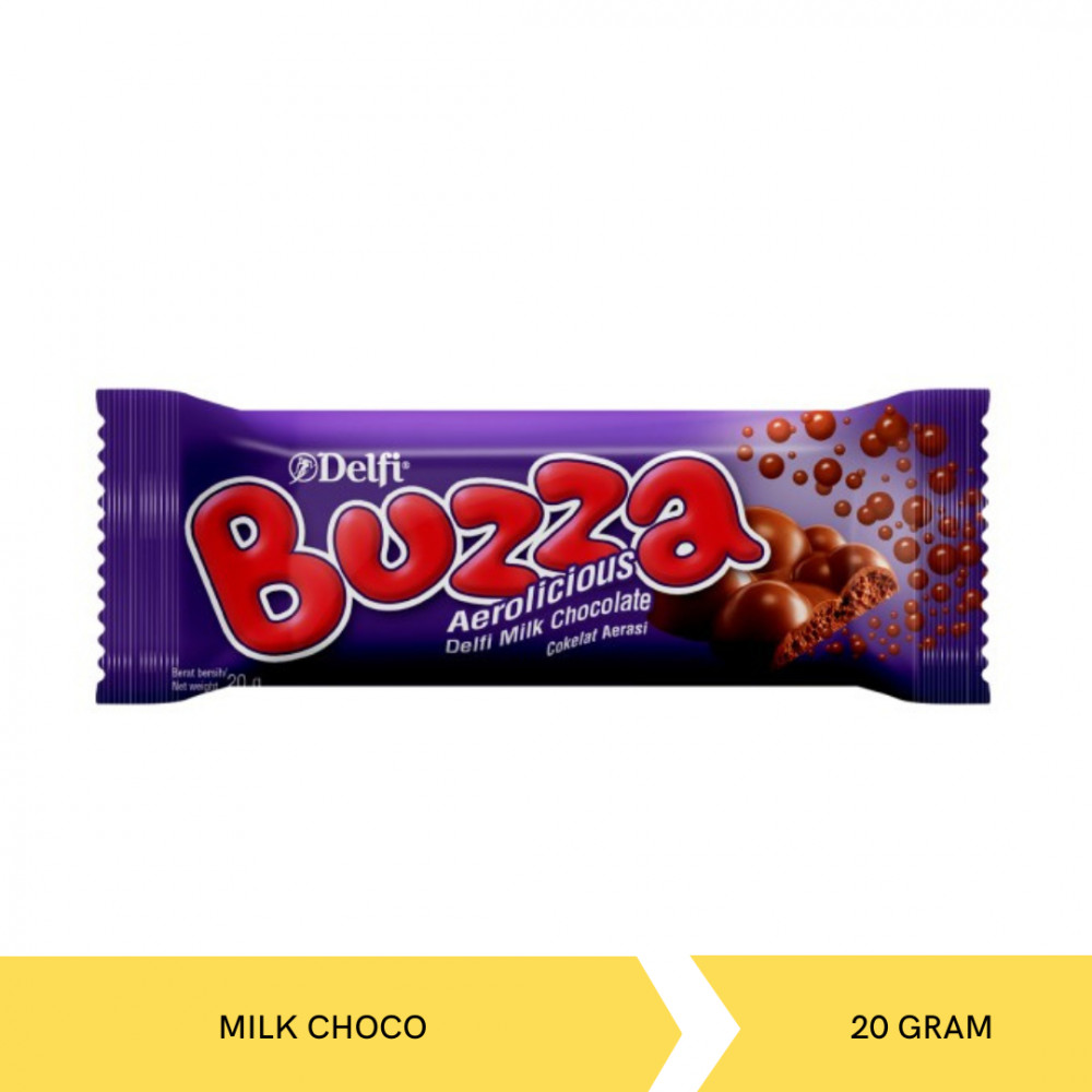 Mega Swalayan - DELFI BUZZA AEROLICIOUS MILK CHOCO 20G X 24- DNR