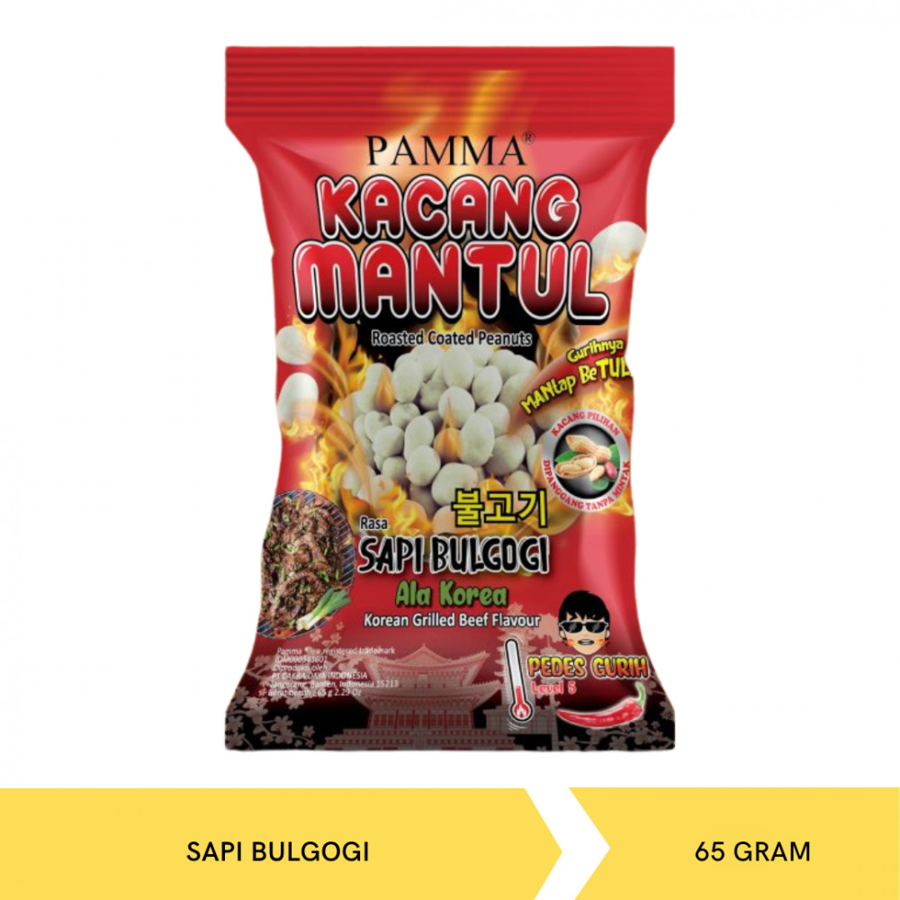 Mega Swalayan - PAMMA KACANG MANTUL SAPI BULGOGI 65G X 24